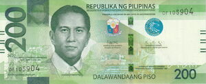 Banknote: 200 Piso (Philippines(2020-2022 "Marks for the Blind" Issue ...