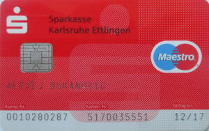 Bank Card: Sparkasse Karlsruhe Ettlingen (Sparkasse Karlsruhe, Germany ...