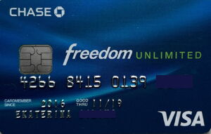 Bank Card: Freedom Unlimited (JPMorgan Chase Bank, United States of ...