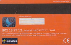 Bank Card: Bankinter Tú y Yo (Bankinter, SpainCol:ES-VI-0998