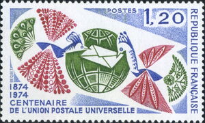 France: Centenary of Universal Postal Union 1874-1974, 1974 : US$ 0.05 ...