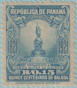 Sello: Statue of Balboa (Panamá(The 100th Ann. of Independence of ...