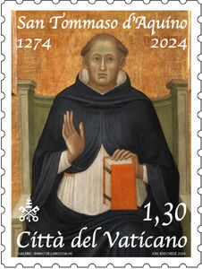 Stamp: Saint Thomas Aquinas, Philosopher (Vatican CityMi:VA 2121,Sn:VA ...