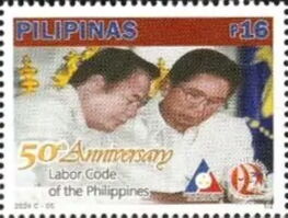 Stamp: Labor Code of the Philippines, 50 Years (Philippines(Labor Code ...