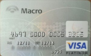 Bank Card: Macro (Banco Bansud/Banco Macro, ArgentinaCol:AR-VI-0241