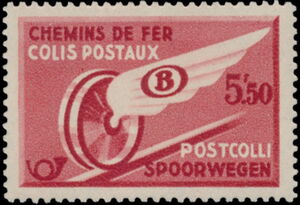 Stamp: Railway Stamp : Winged Wheel without Surcharge (Belgium(Parcel ...