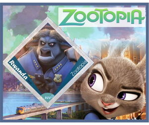 Stamp: Zootopia (Rwanda: Illegal Stamps(Zootopia) Col:RW 2018-05/6