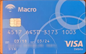 Bank Card: Macro (Banco Bansud/Banco Macro, ArgentinaCol:AR-VI-0242 💳