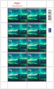 Stamp: Northern Lights (Iceland(Tourism in Iceland) Mi:IS 1584FB,Col:IS ...