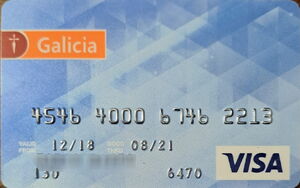 Bank Card: Galicia Visa (Banco Galicia, ArgentinaCol:AR-VI-0249