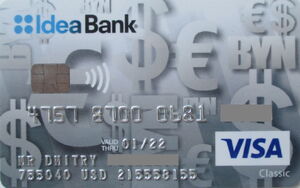 Bank Card: IdeaBank VISA Classic (Idea Bank, BelarusCol:BY-VI-0161.01