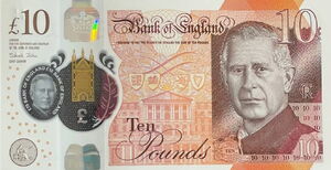 钞票: 10 Pounds (英国(2024 Issue King Charles III) Wor:P-399a