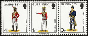 Stamp: Military Uniforms (Guernsey(Definitive Series 1974-1977 ...