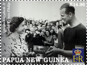 Stamp: Queen Elizabeth II and Prince Philip (Papua New Guinea(Queen ...