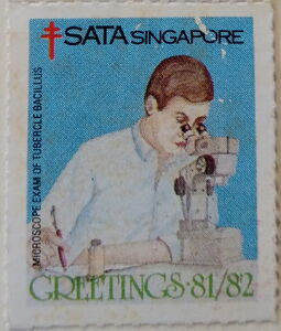 Stamp: SATA Microscope Exam of Tubercole Bacillus (Singapore ...