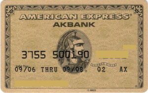 Bank Card: American Express - AKBANK Gold 10-05 (Akbank T.A.Ş., Türkiye ...