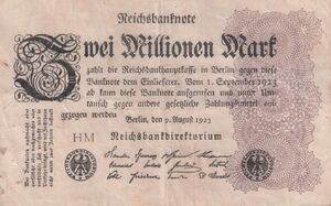 Banknote: 2,000,000 Papiermark (Germany(1923 5th Issues ...