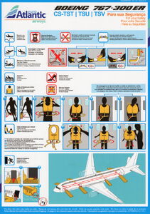 Safety Card: Boeing 767-300ER CS-TST | TSU | TSV (Euro Atlantic Airways ...