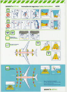Safety Card: A330 (Azores airlines, PortugalCol:RZO-AZ-PT-0002