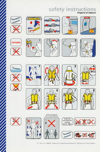 Safety Card: Boeing 767/300 (Sobelair, BelgiumCol:SLR-BE-0011