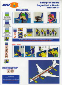 Safety Card: Boeing 757-200 (Av8 Air, United Kingdom of Great Britain ...