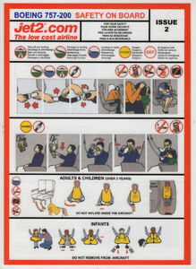 Safety Card: Boeing 757-200 (Jet2.com, United Kingdom of Great Britain ...