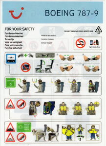 Safety Card: Boeing 787-9 (TUI, WorldwideCol:TUI-XN-0012