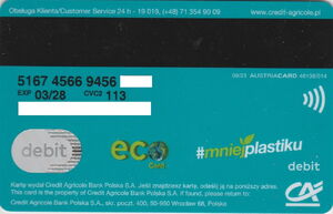 Bank Card: Asia Style (Credit Agricole Bank Polska, PolandCol:PL-MC-0890.02
