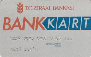 Bank Card: Bank Kart (T.C. Ziraat Bankasi, Türkiye (Turkey)Col:TR-GM ...