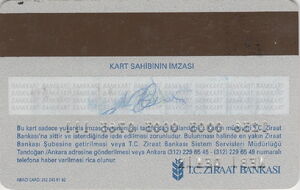 Bank Card: Bank Kart (T.C. Ziraat Bankasi, Türkiye (Turkey)Col:TR-GM ...