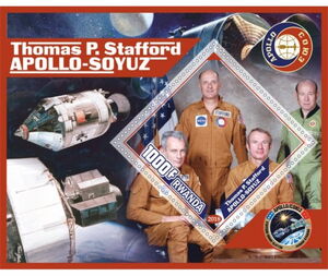 Stamp: Space Apollo–Soyuz Thomas P. Stafford (Rwanda: Illegal Stamps ...