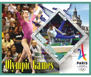 Stamp: Sports Summer Olympic Games 2024 in Paris (Rwanda: Illegal ...