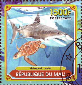 Stamp: Sharks (Mali: Illegal StampsCol:ML 2022-74/1 📮