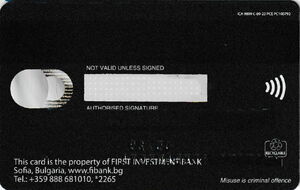 Bank Card: Fibank Mastercard Credit Blueberries - 09-23 (First ...