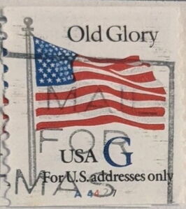 Stamp: White Old Glory G Stamp (United States of America(G Old Glory ...