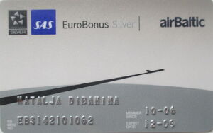 Functional Card: EuroBonus Silver - airBaltic (Airlines, Sweden(SAS ...