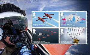 Stamp: Red Arrows Fighter Squadron, 60 Years Prestige Booklet (United ...