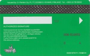 Bank Card: VISA Debit - S-Pankki (S-Pankki, FinlandCol:FI-VI-0026