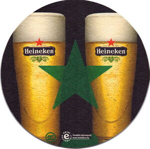 Beer Coaster: Heineken (Heineken, Netherlands(Heineken - Hungary) Col ...