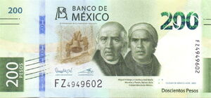 Banknote: 200 Pesos (Mexico(2024 "30 Anniversary of Autonomy of Banco ...