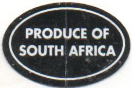 Fruit Sticker: Produce Of South Africa (South AfricaCol:ZA-FR-00250