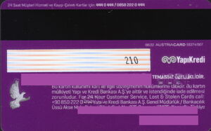 Bank Card: World Eko (Yapi Kredi Bankasi, Türkiye (Turkey)Col:TR-VI-0665