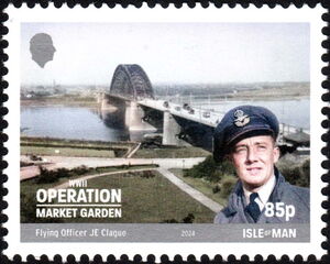 Stamp: Operation Market Garden : Flying Officer JE Clague (Isle of Man ...
