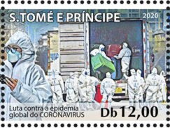 Stamp: Fight against the Covid-19 Pandemic (São Tomé and Príncipe(Stop ...