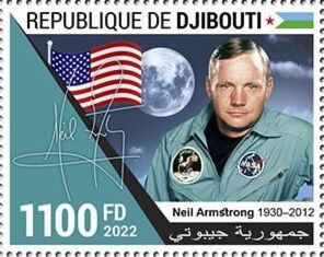 Stamp: Neil Armstrong (1930–2012) (Djibouti(10th Death Anniversary of ...