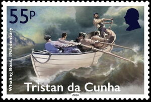 Stamp: Whaling boat, 19th Century (Tristan da Cunha(Royal National ...