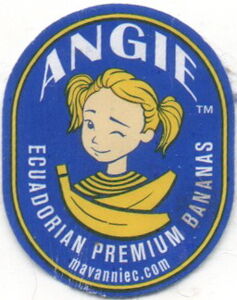 Fruit Sticker: Angie Ecuadorian Premium Bananas (Ecuador(Mathias) Col ...