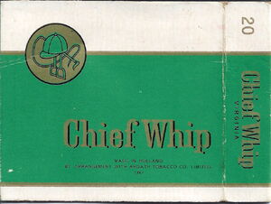 Paquete de Cigarrillos: Chief Whip (Países BajosCol:NL-CT-0159