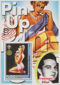 Stamp: Pin-up Art by Freeman Elliot (Benin: Illegal Stamps(Pin-up Art (2003)) Col:BJ 2003-357