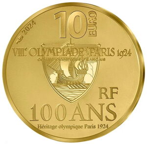 Coin: 10 Euro (Paris 1924 Olympic Games - Paavo Nurmi) (France(2021~2024 - Olympic Games Paris ...